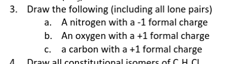 Solved 3. Draw the following (including all lone pairs) A | Chegg.com