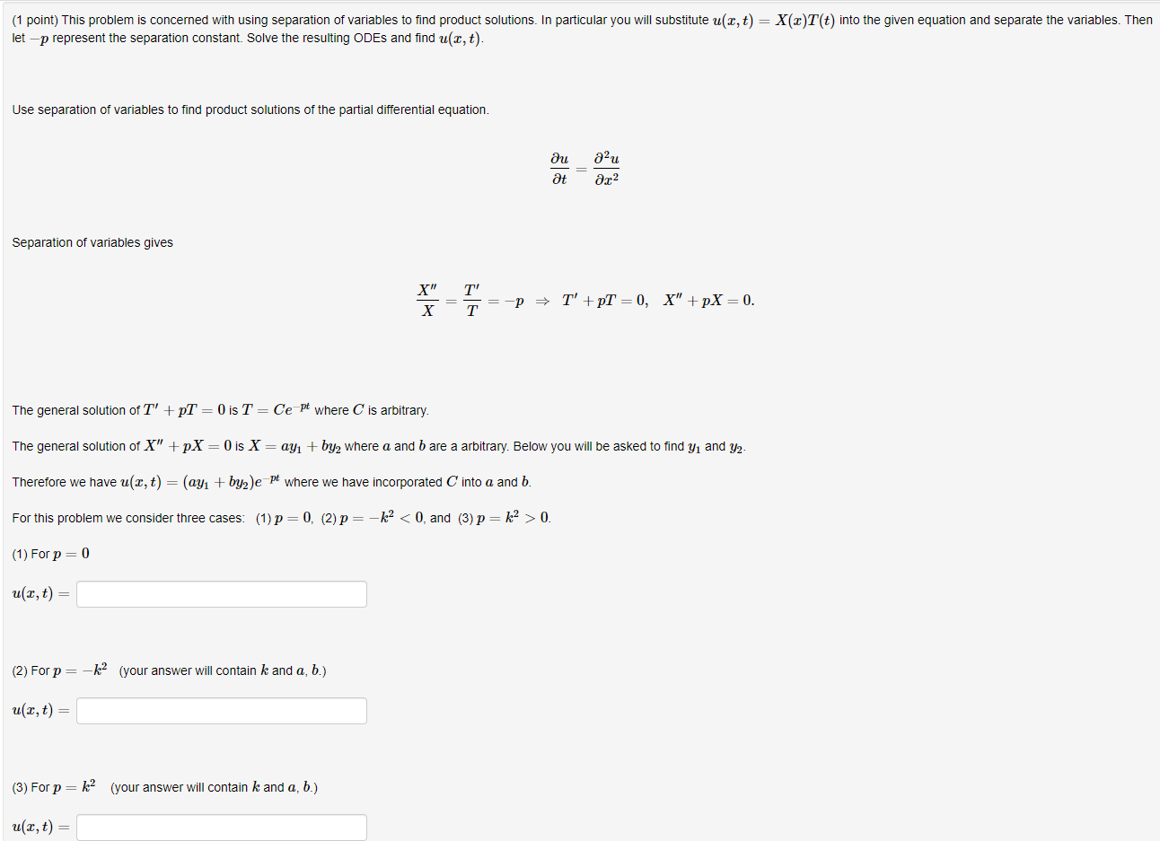 Solved (1 point) This problem is concerned with using | Chegg.com