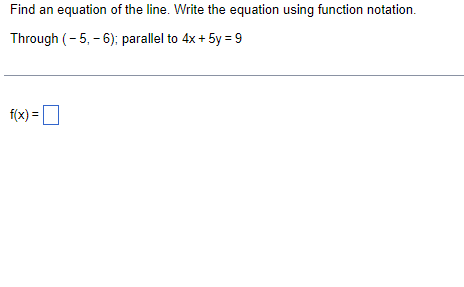 Solved Find an equation of the line. Write the equation | Chegg.com