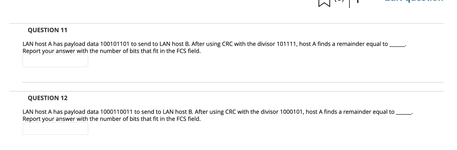 Solved LAN host A has payload data 100101101 to send to LAN | Chegg.com