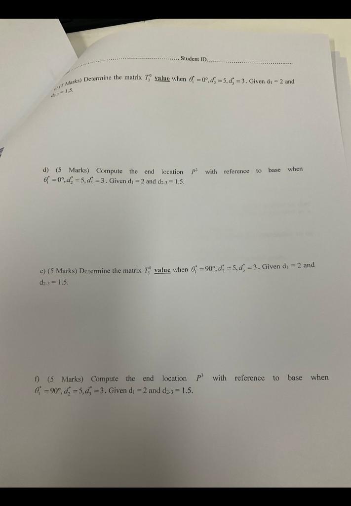 The 3 links RPP robot is shown. The reference frame | Chegg.com