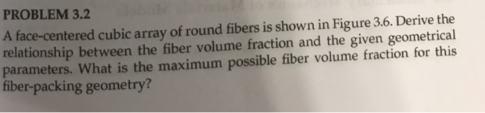 Solved PROBLEM 3.2 A face-centered cubic array of round | Chegg.com