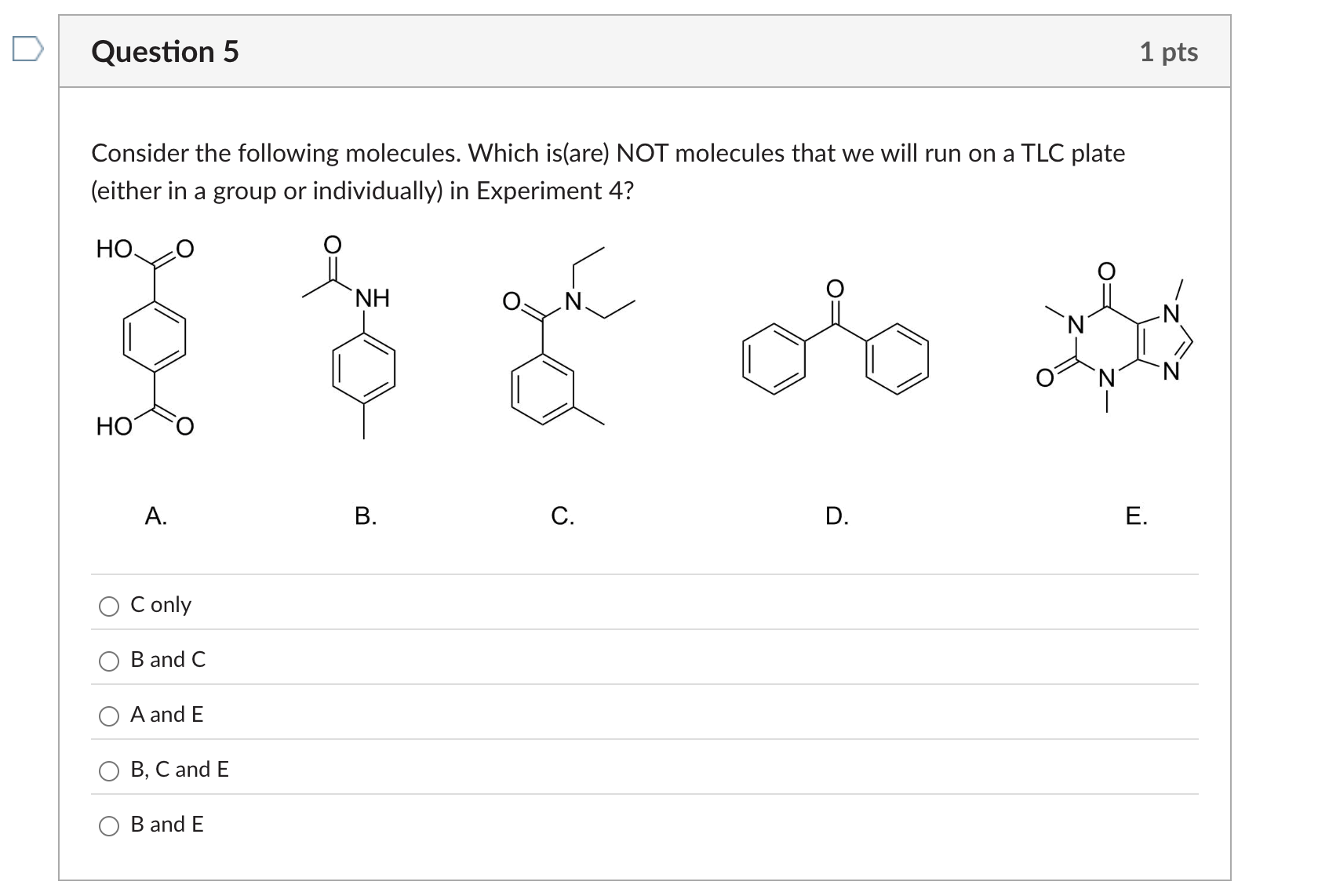 Solved Question 5Consider the following molecules. Which | Chegg.com