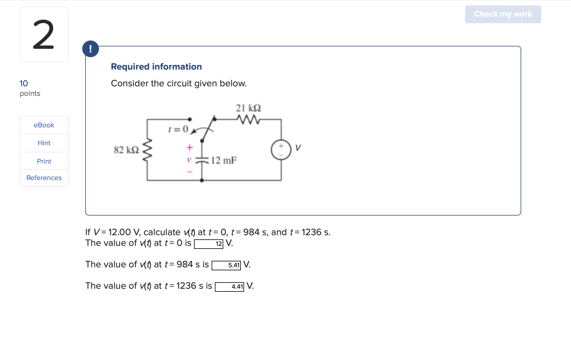 Solved !Required informationConsider the circuit given | Chegg.com