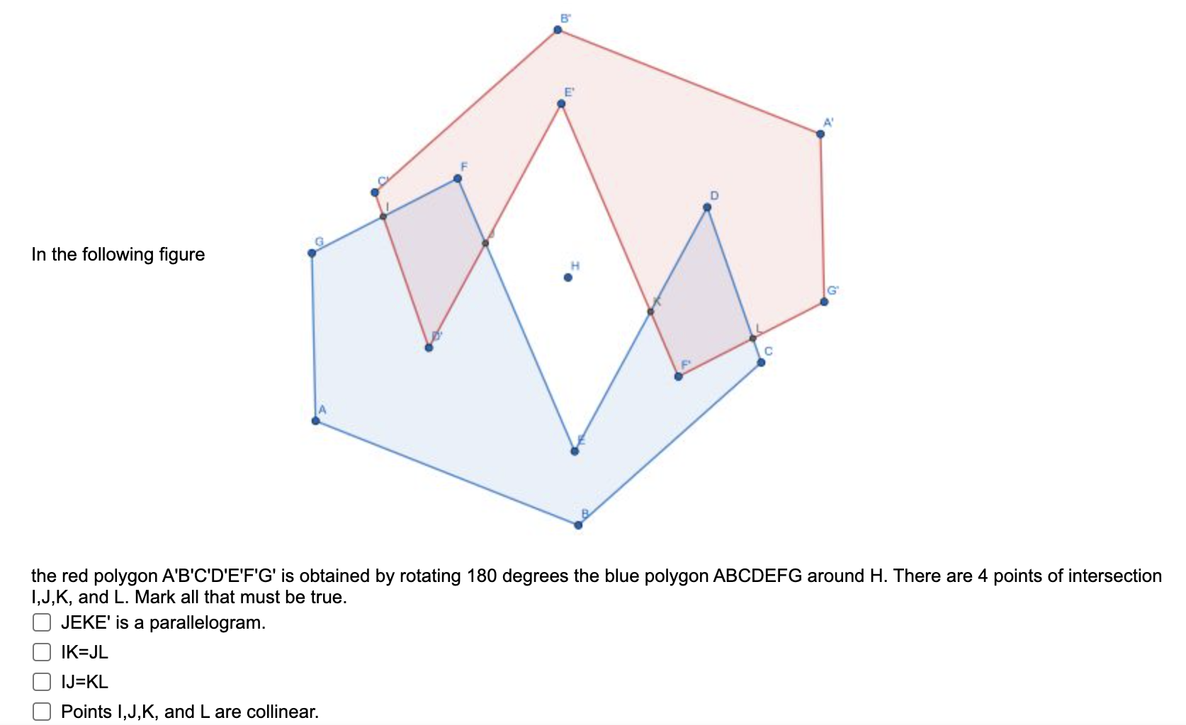 Solved B A In the following figure С the red polygon | Chegg.com