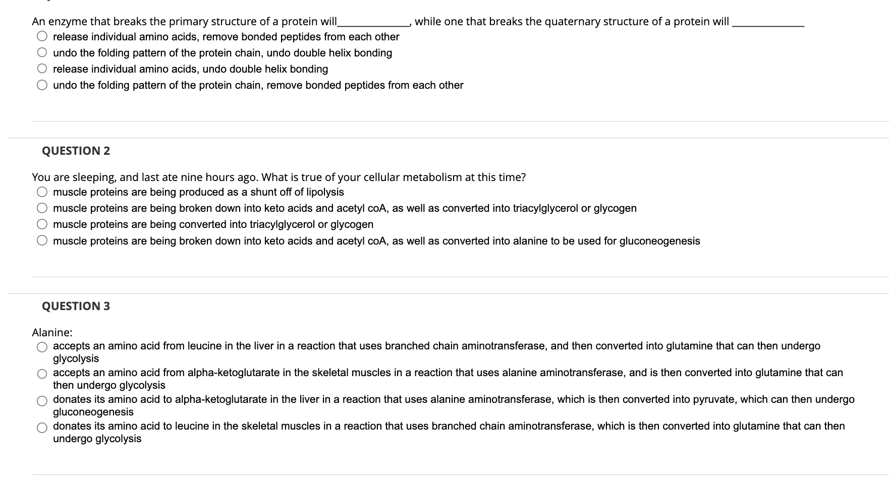 Solved An enzyme that breaks the primary structure of a | Chegg.com