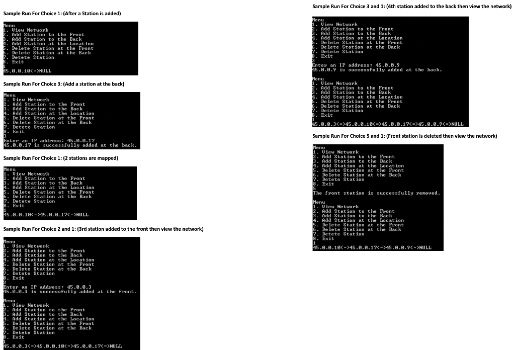 Solved Please see the output screenshots in the question | Chegg.com