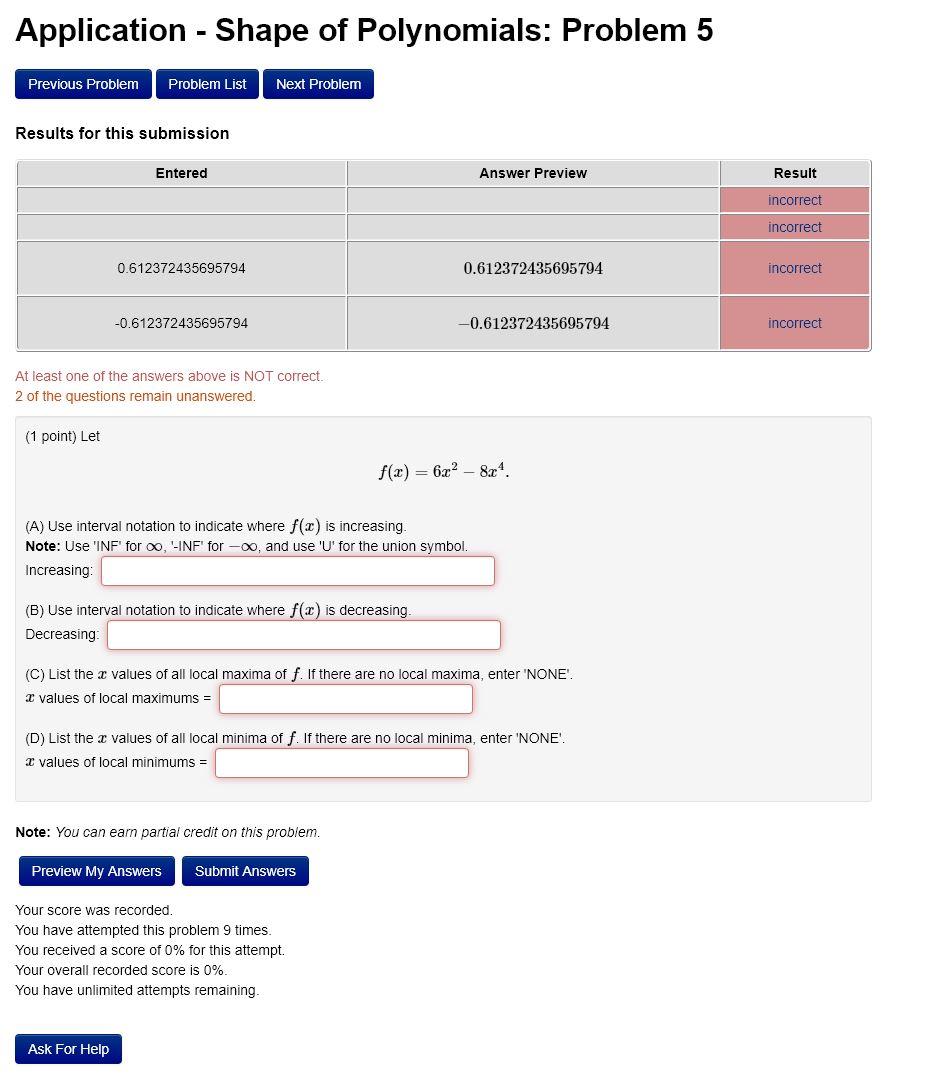 Solved Application - Shape of Polynomials: Problem 5 | Chegg.com