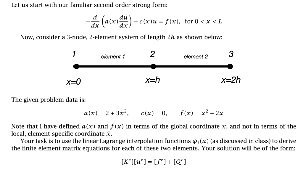 Solved Let us start with our familiar second order strong | Chegg.com