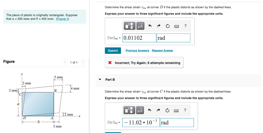 Solved The piece of plastic is originally rectangular. | Chegg.com