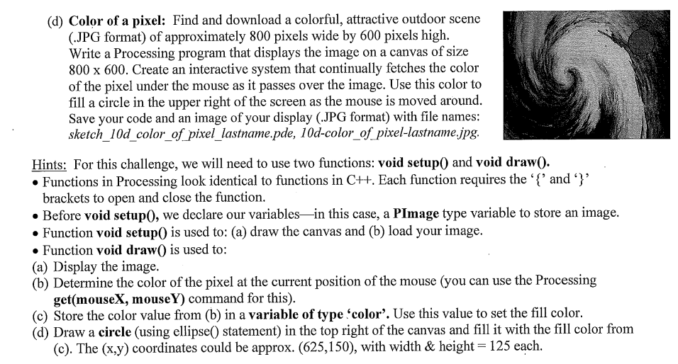 Solved Now this question has to do with the “Processing | Chegg.com