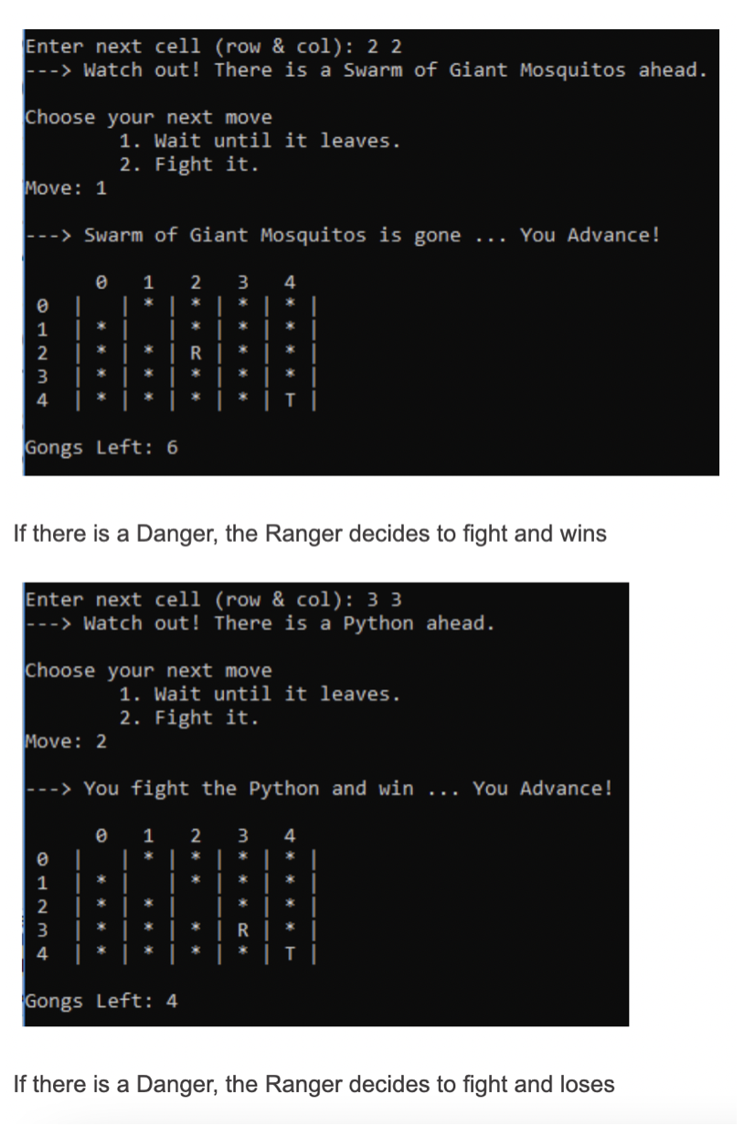 Solved Please help me write a RPG between a player and the | Chegg.com