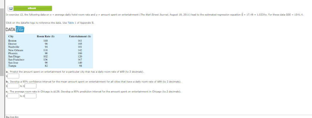 Solved eBook Click on the datafile logo to reference the | Chegg.com