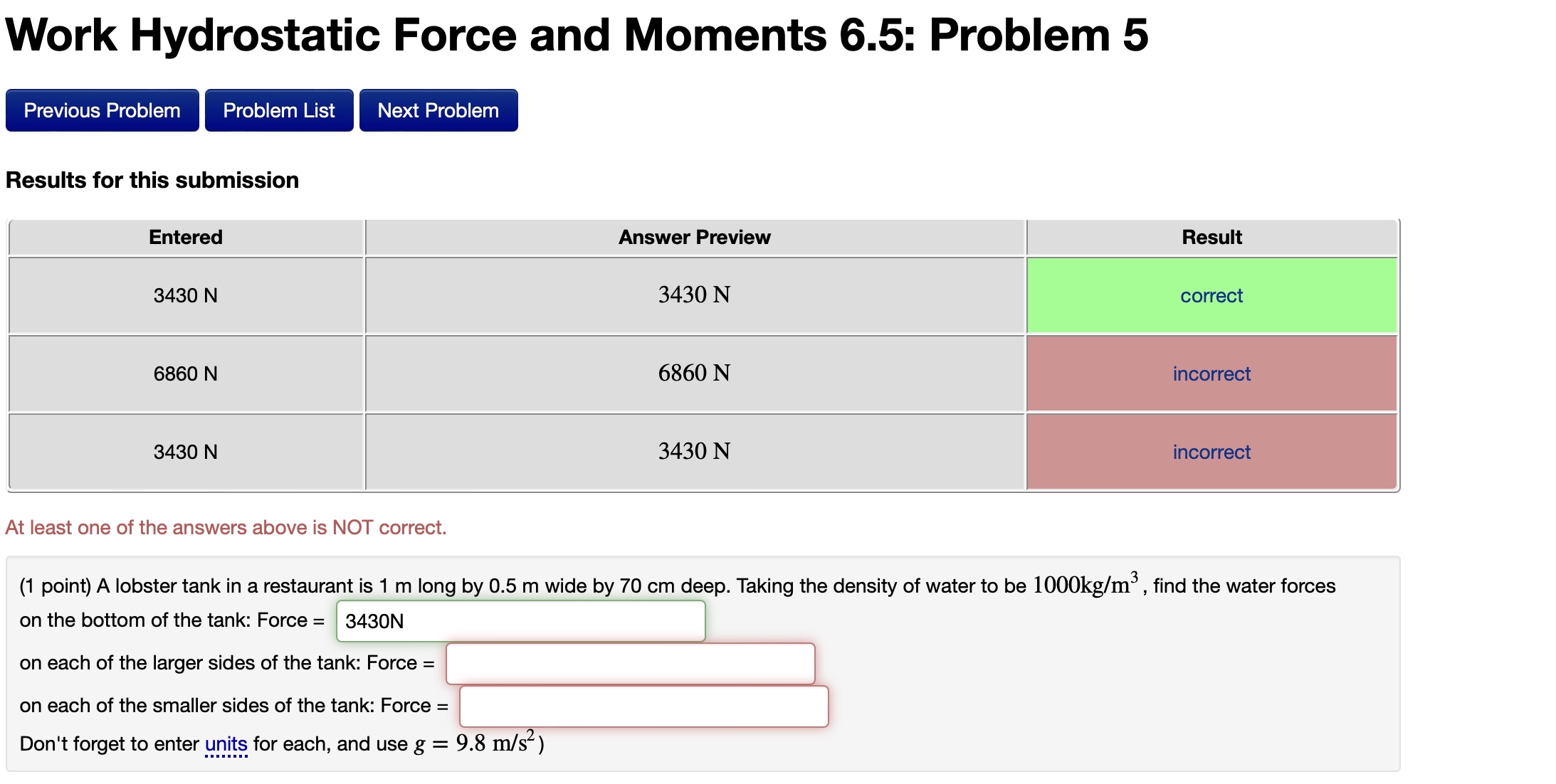 Solved Work Hydrostatic Force and Moments 6.5: Problem 5 | Chegg.com