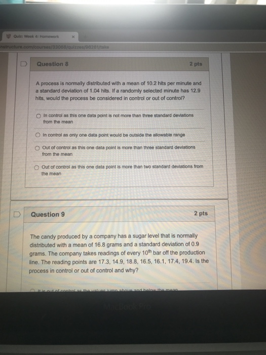 Solved D | Question 7 2 pts On average, the parts from a | Chegg.com