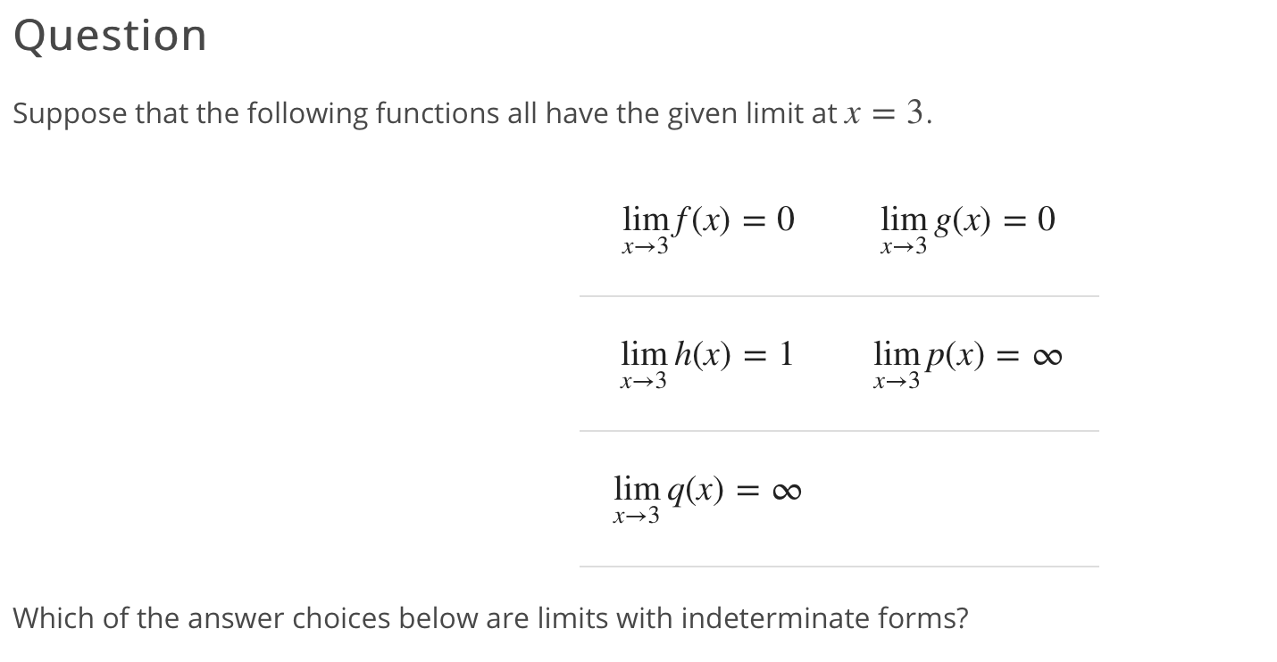 Solved Question Suppose that the following functions all | Chegg.com