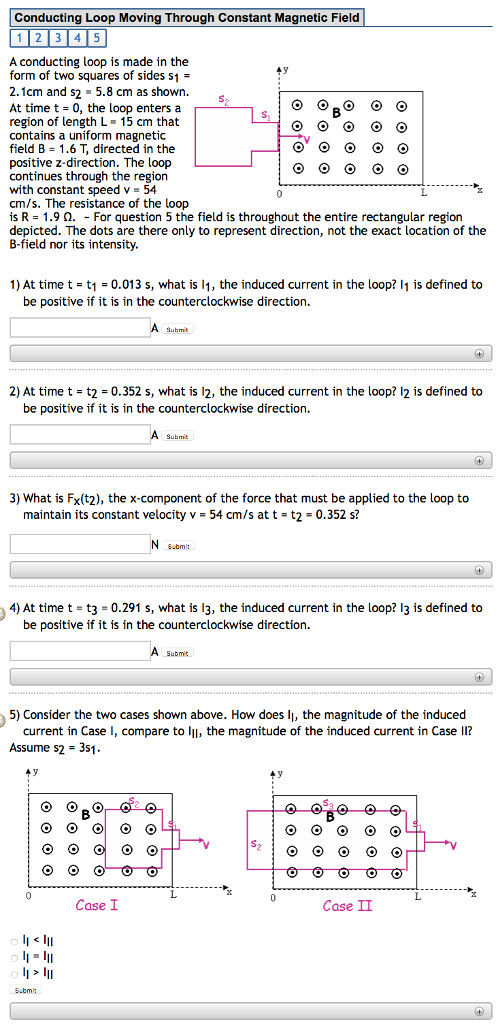 Solved Conducting Loop Moving Through Constant Magnetic | Chegg.com