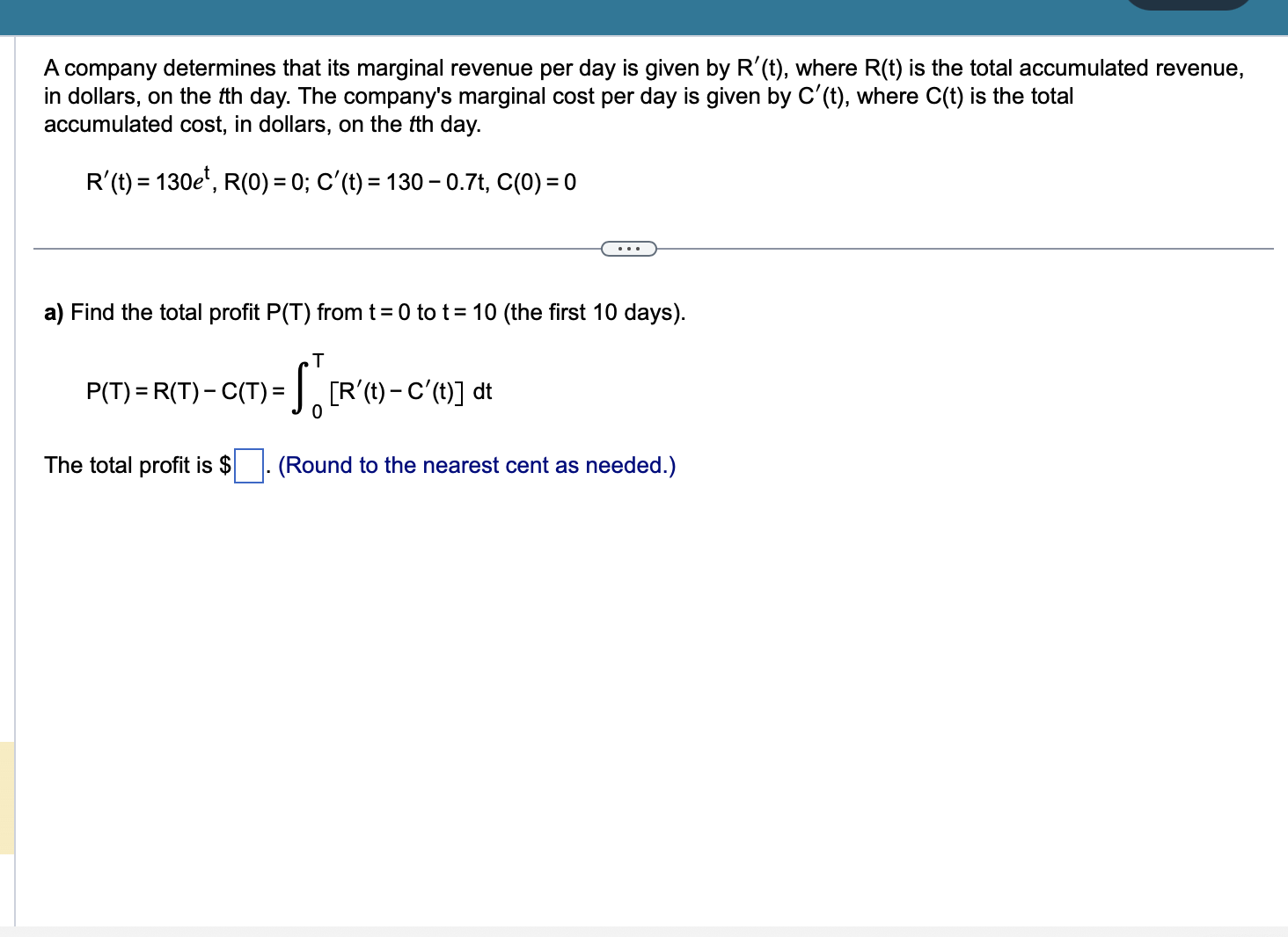 Solved A company determines that its marginal revenue per | Chegg.com