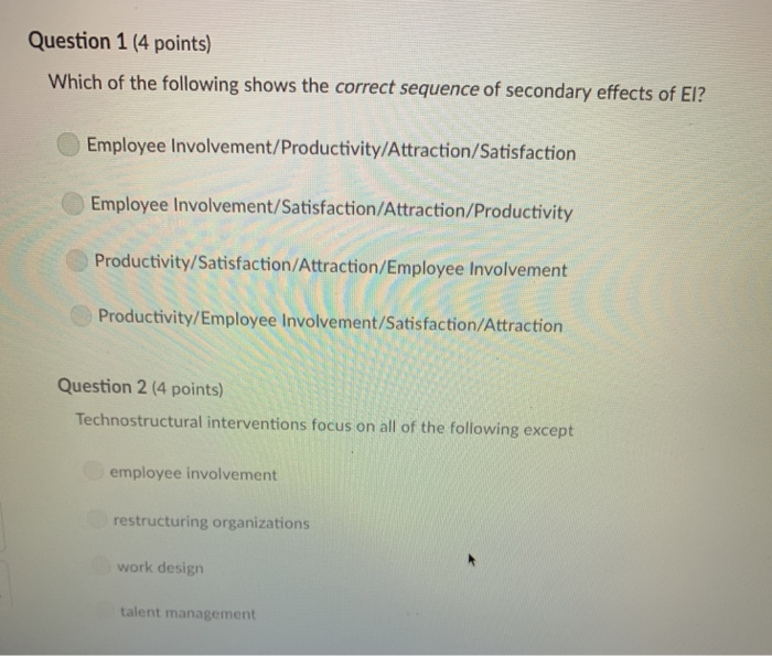 Solved Question 1 (4 points) Which of the following shows | Chegg.com