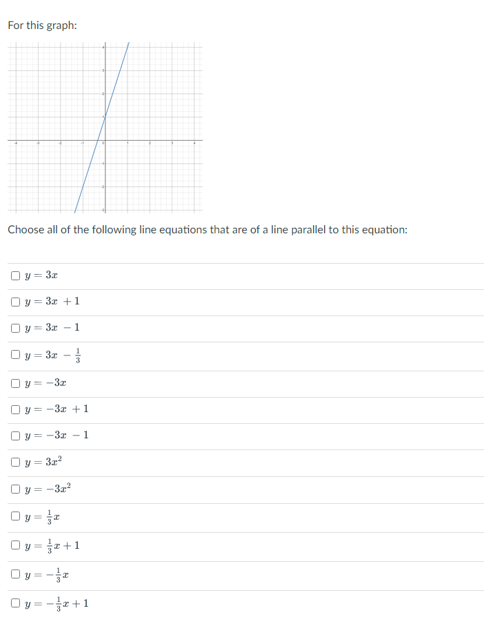 Solved For this graph: Choose all of the following line | Chegg.com