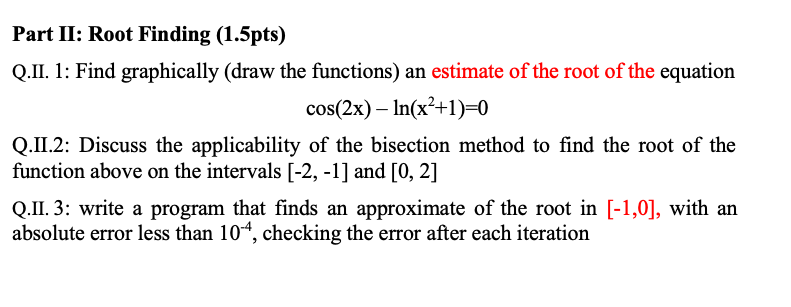 Solved Write the program for Q.II.3 using C++ | Chegg.com