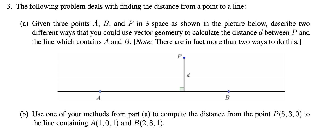 Solved 3. The following problem deals with finding the | Chegg.com