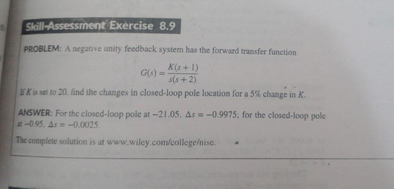 Solved Skill-Assessment Exercise 8.9 PROBLEM: A negative | Chegg.com