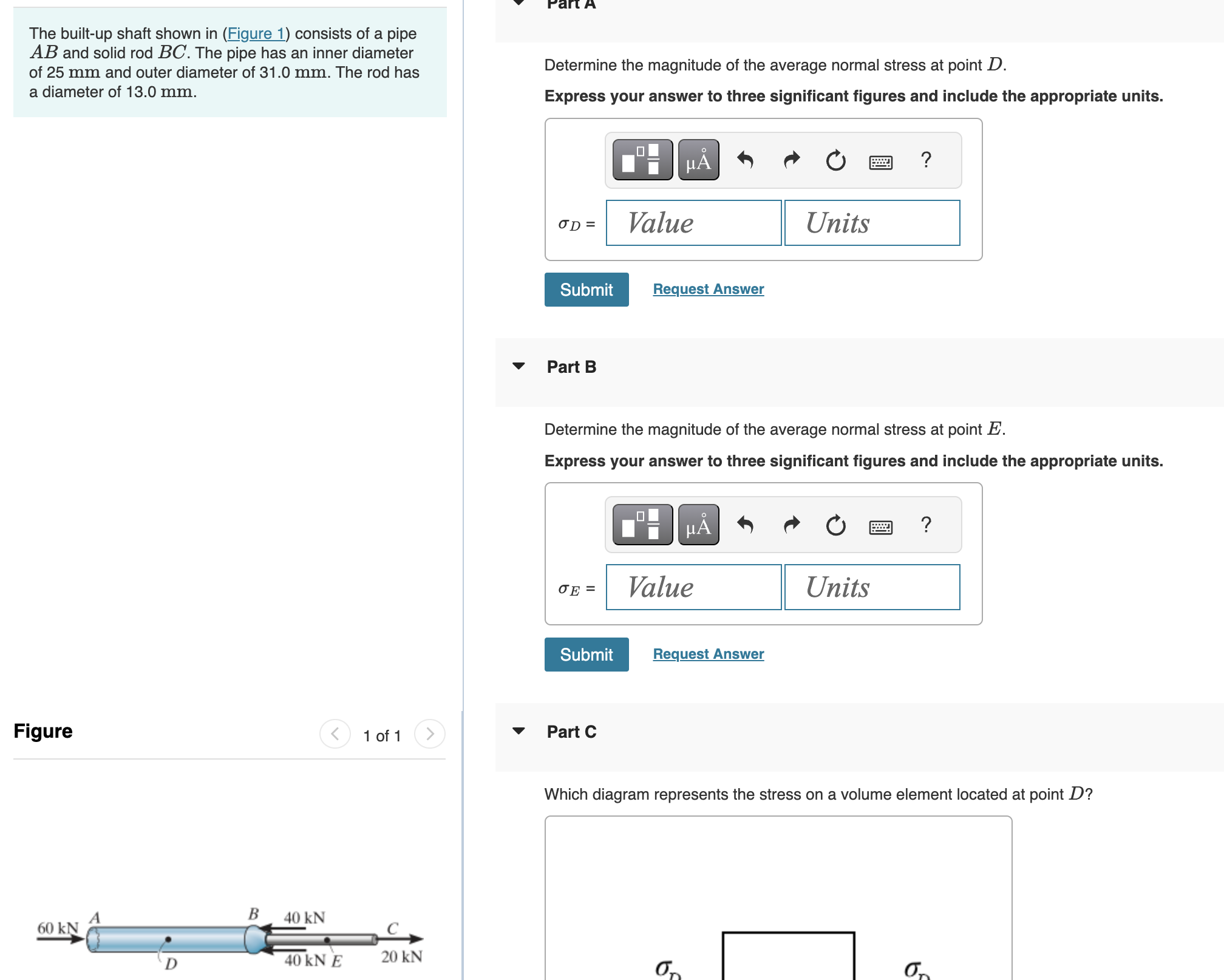 Solved The built-up shaft shown in (Figure 1) ﻿consists of a | Chegg.com