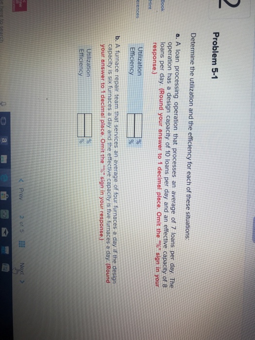 Solved Problem 5-1 Determine the utilization and the | Chegg.com