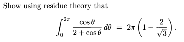 Solved Show using residue theory that | Chegg.com