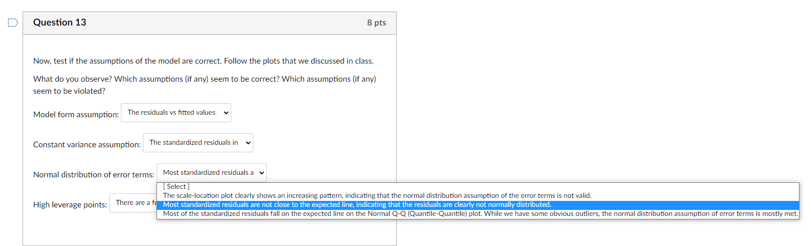 Multiple linear regression results: Dependent | Chegg.com