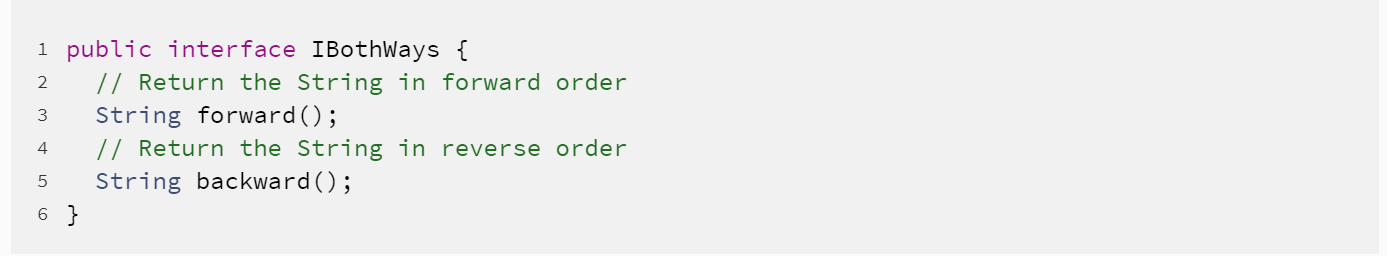 Solved JAVA Declare a public class BothWays providing | Chegg.com