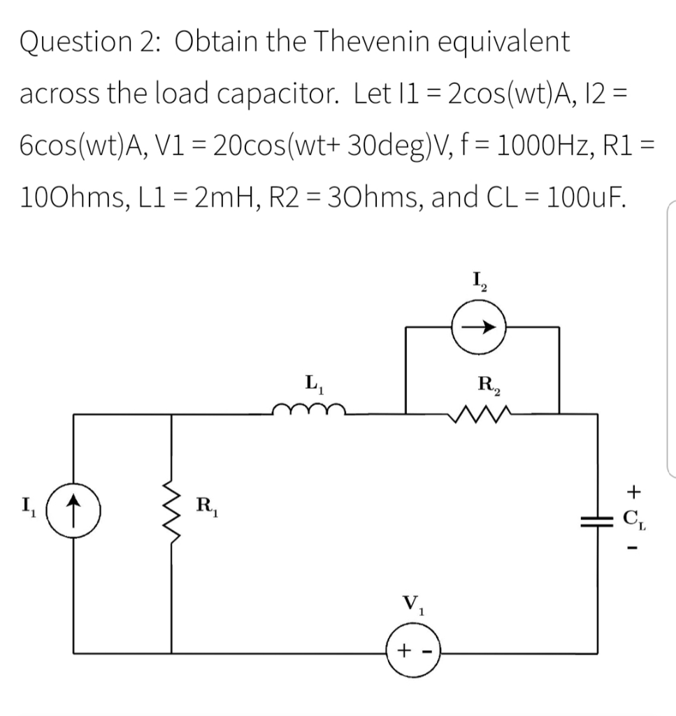 Solved Find Zth (Ohms) and Vth, but leave answers in the | Chegg.com