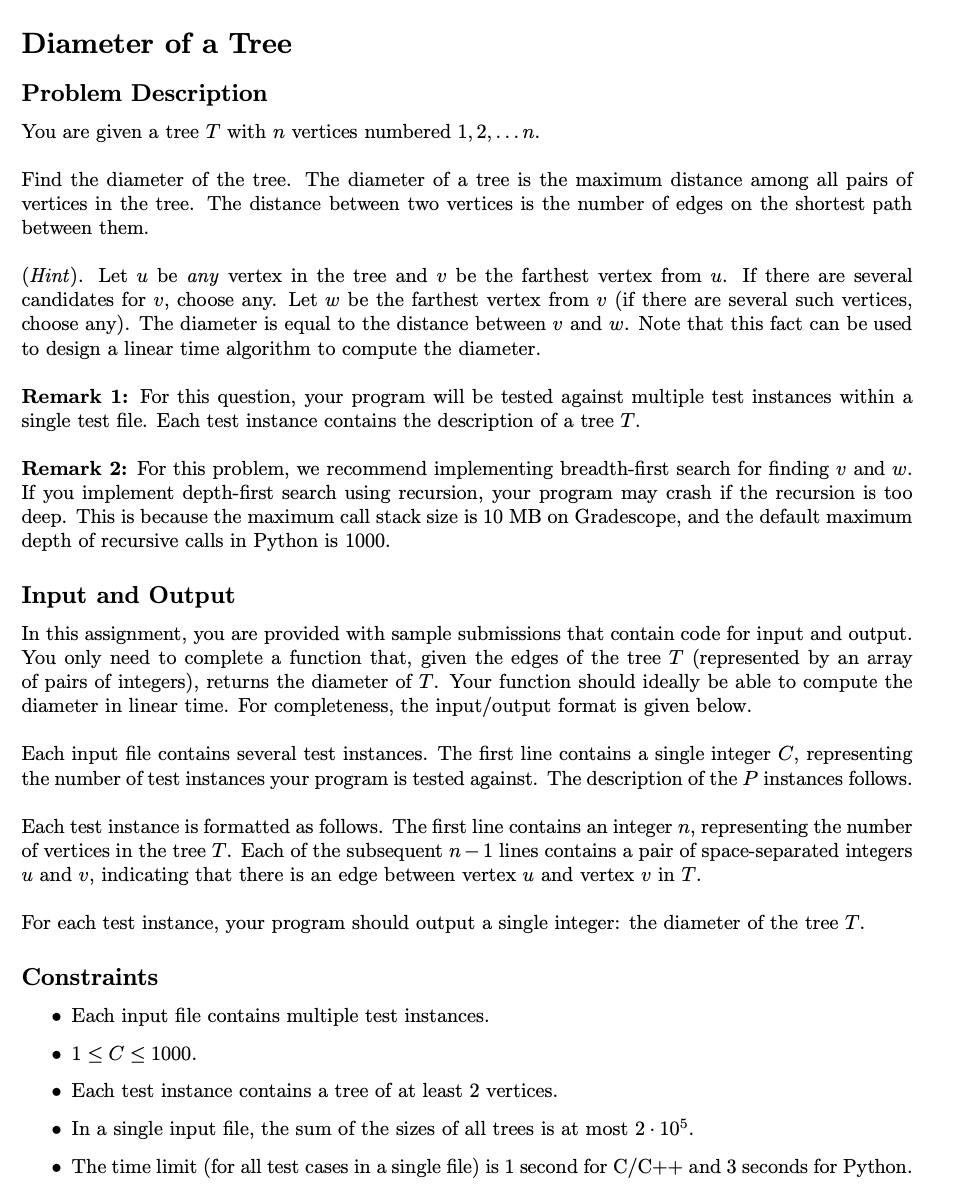 Solved IN PYTHON.Your program will be evaluated on 5 | Chegg.com