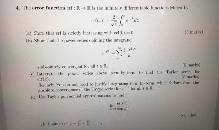 Solved R Is The Infinitely Differentiable Function Defined