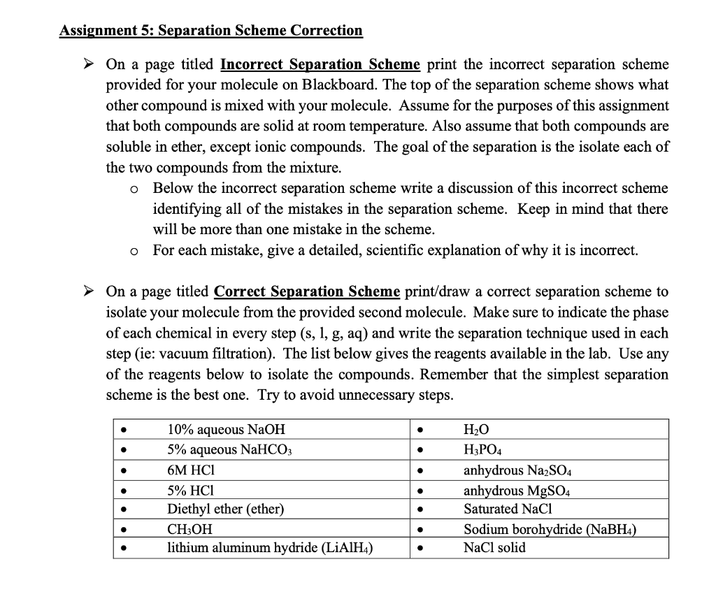 Solved Incorrect Separation Scheme NH2 Br OH ether, 5% | Chegg.com