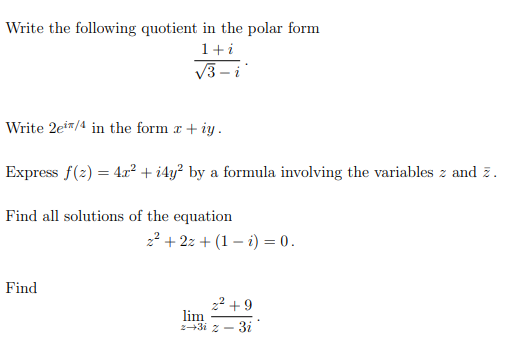 Solved Write the following quotient in ﻿the polar | Chegg.com