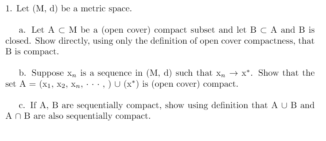 Solved Mathematical Analysis, Can you Please show and | Chegg.com