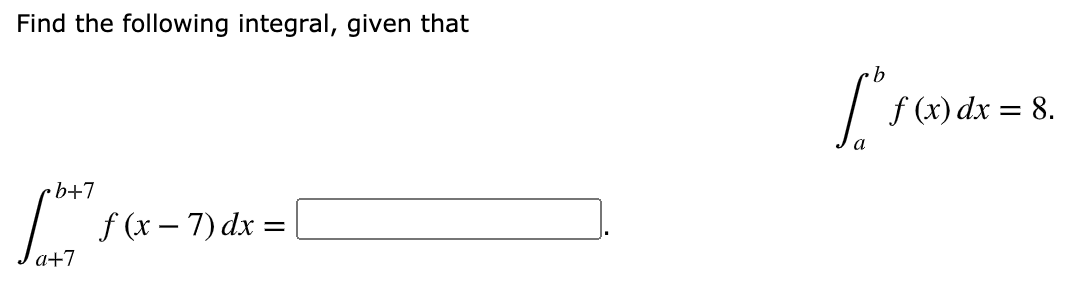 Solved Find the following integral, given that Lora f (x) dx | Chegg.com
