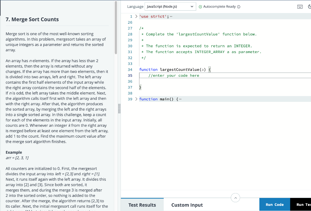 Solved Language Javascript Nodejs V Autocomplete Ready O 2108