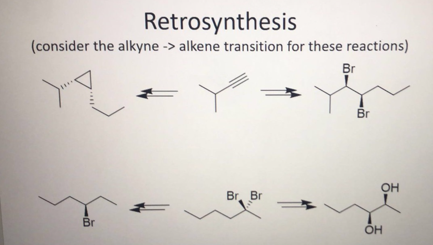 Solved Retrosynthesis (consider the alkyne -> alkene | Chegg.com