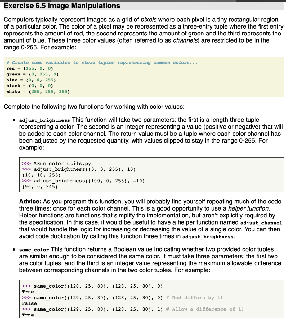 Solved Computers typically represent images as a grid of | Chegg.com