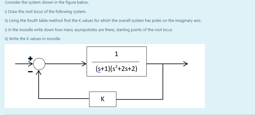 Solved Consider the system shown in the figure below. 1) | Chegg.com