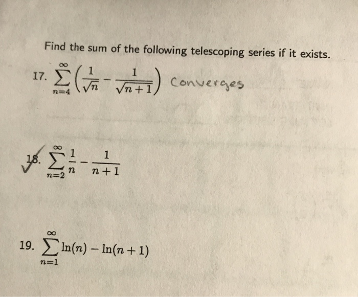 Solved Find the sum of the following telescoping series if | Chegg.com