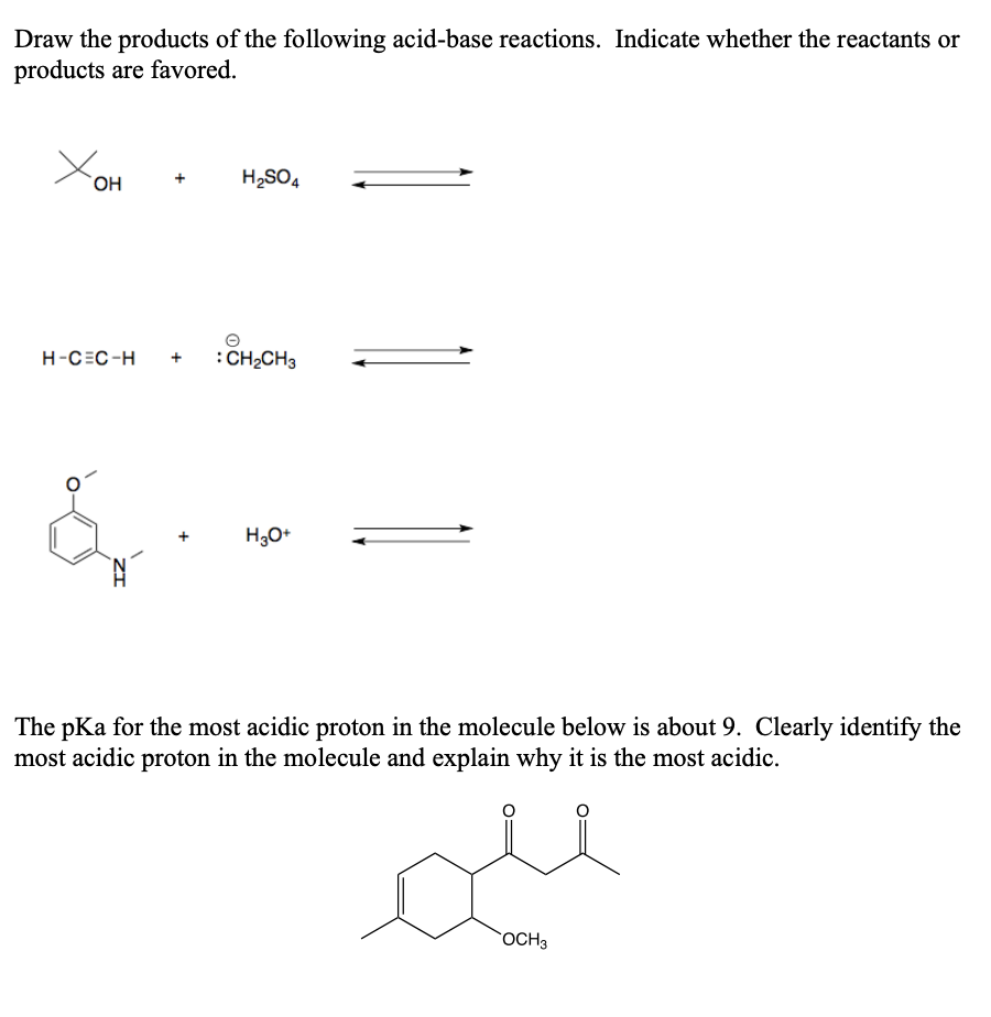 Solved Draw the products of the following acid-base | Chegg.com