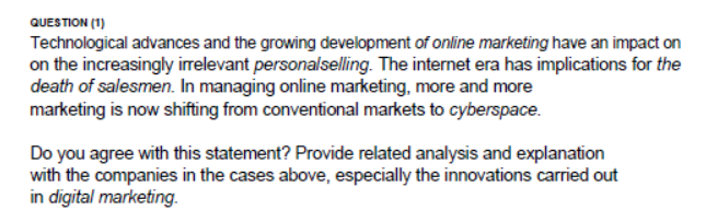 Solved QUESTION (1) Technological advances and the growing | Chegg.com