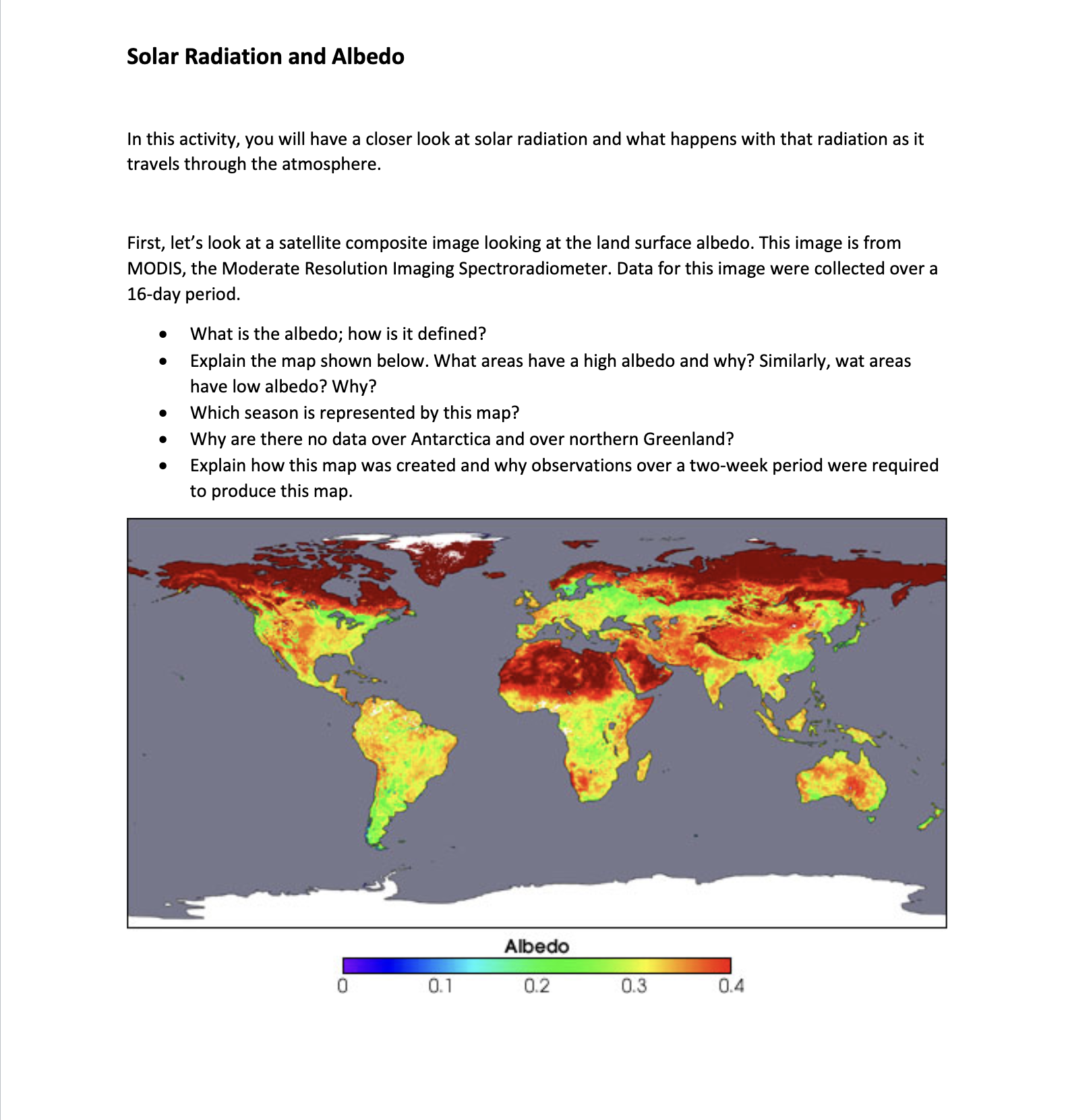 Solved The graph below shows the globally-averaged albedo | Chegg.com
