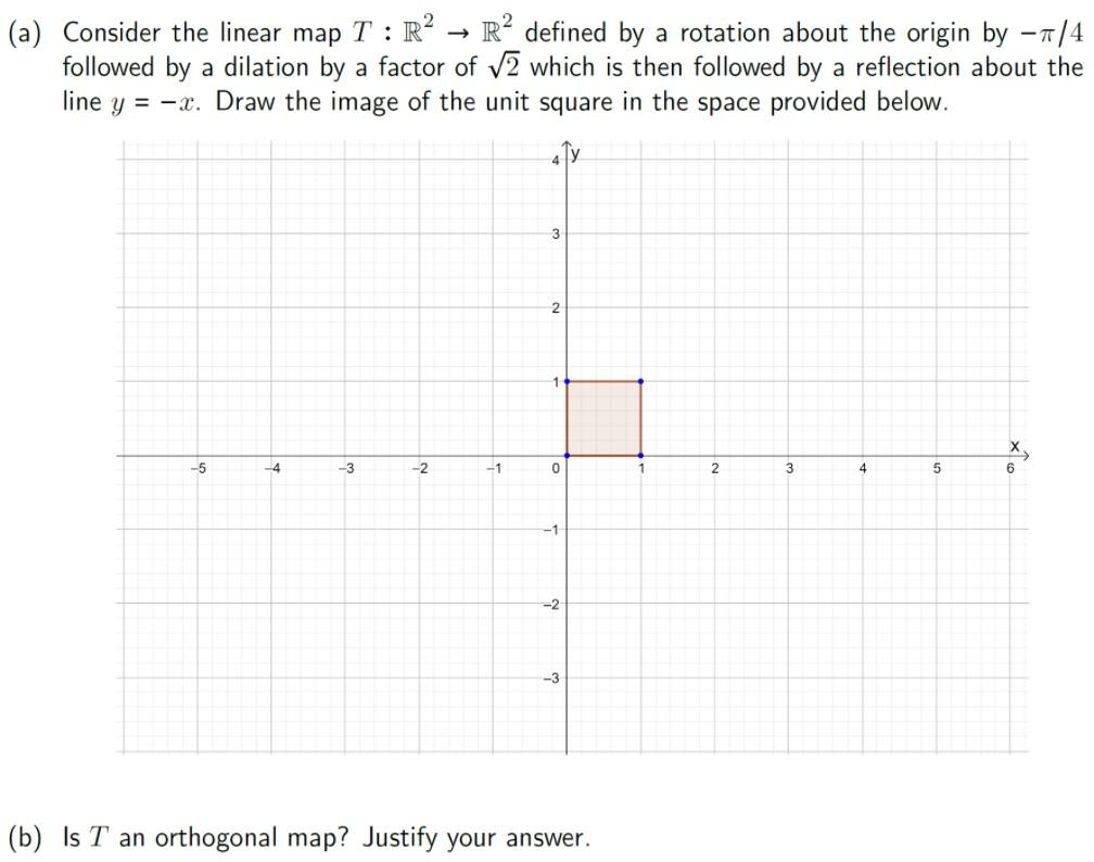 Solved -> (a) Consider the linear map T : R² - Rdefined by a | Chegg.com