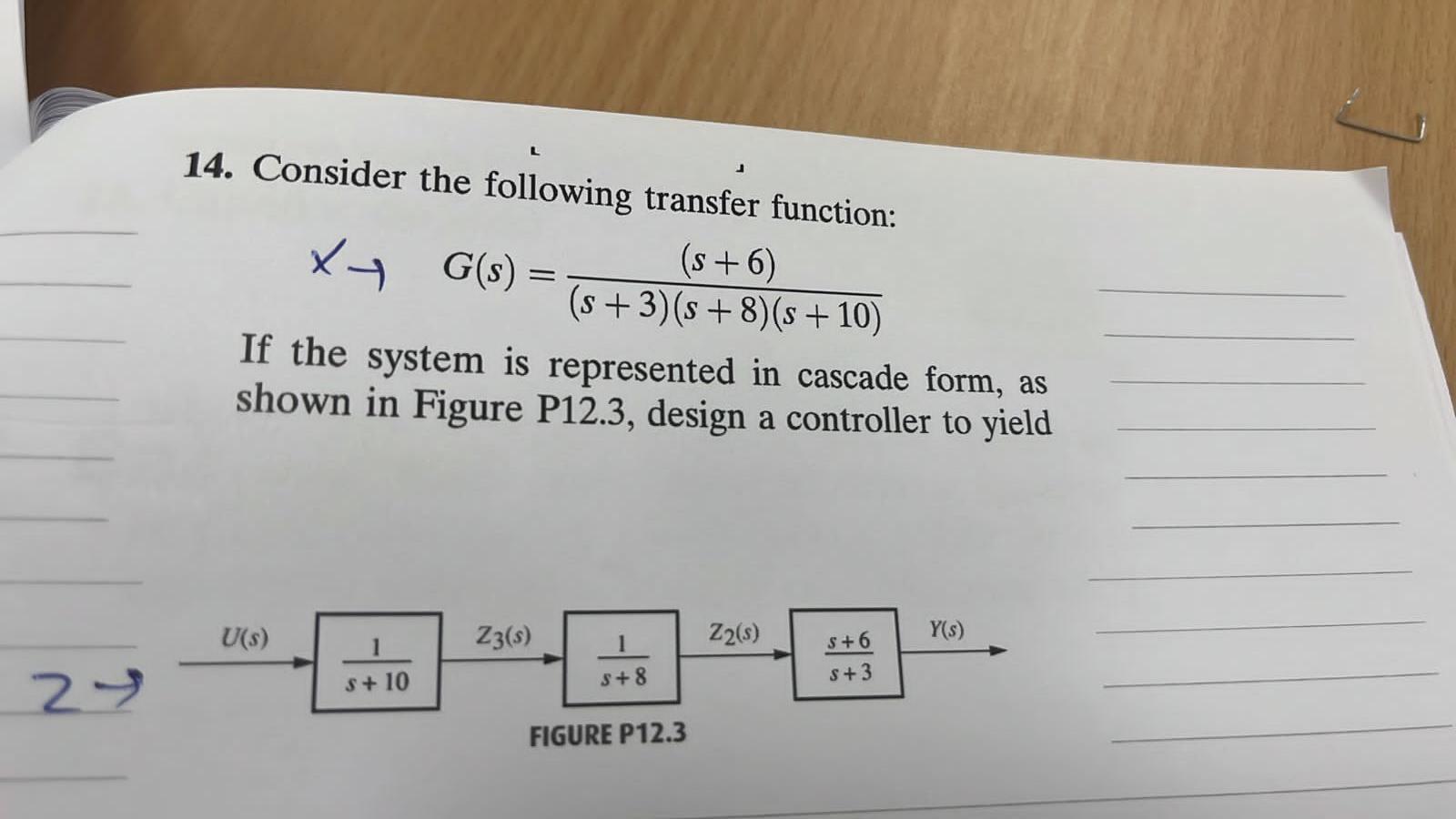 14. Consider the following transfer function: | Chegg.com