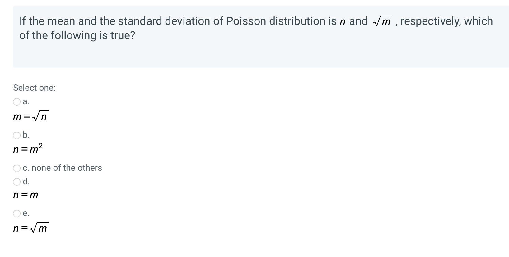 Solved If the mean and the standard deviation of Poisson | Chegg.com